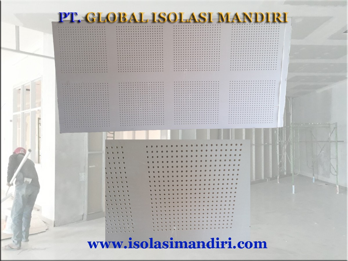 Jual Gypsum Peredam Akustik 12mm Murah | Peredam Suara - Isolasi Mandiri